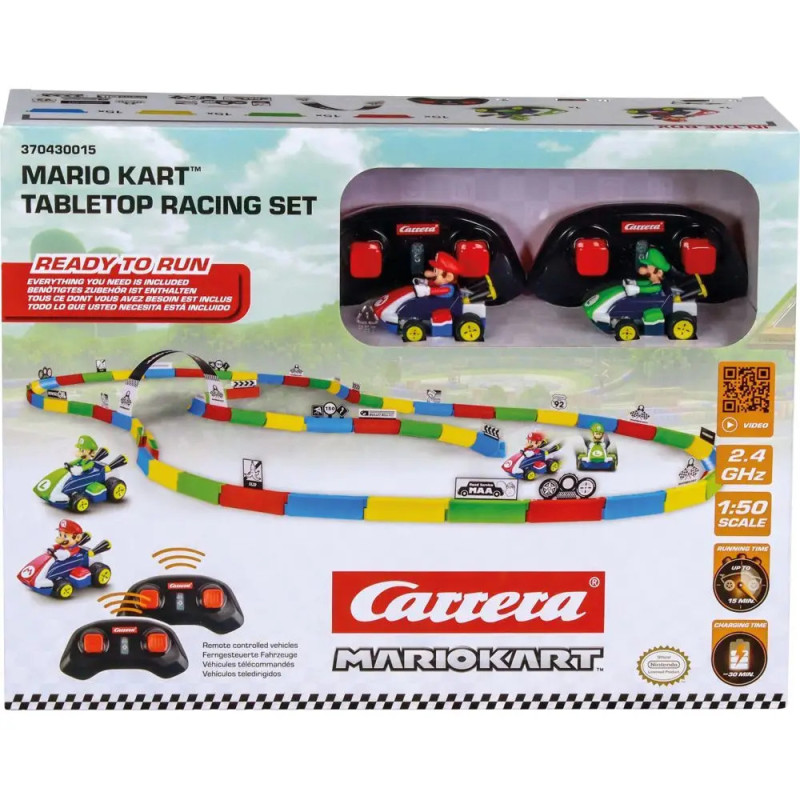 Carrera RC Mario Kart Tabletop Racing Set – Mario & Luigi Minis