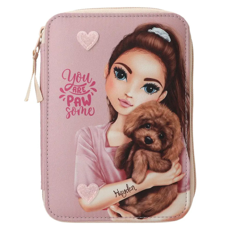 Depesche TOPModel Duo Federtasche 'Kitty & Doggy' | Gefüllt mit Stiften ...