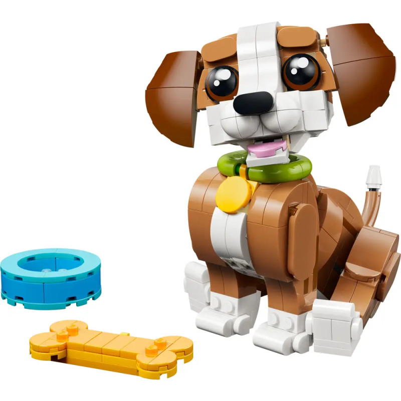 LEGO Creator Verspielter Welpe 31382 | 3-in-1-Tiermodell (Mops ...