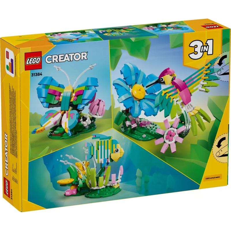 LEGO Creator Bunter Kolibri 31384 | 3-in-1 Tier-Set mit Biene und ...